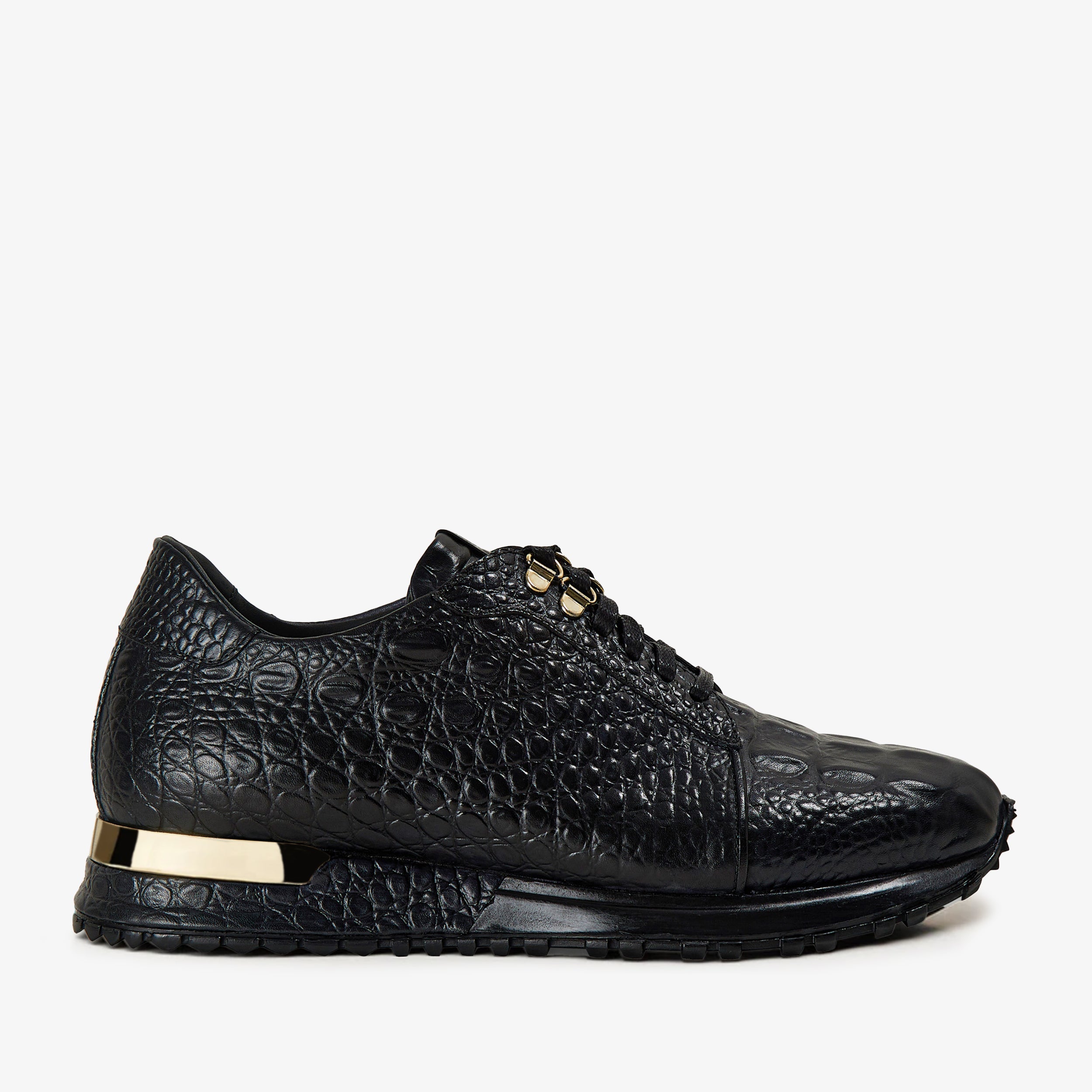 The Bomba Black Crocodile Leather Men Sneaker – TS Custom Suits